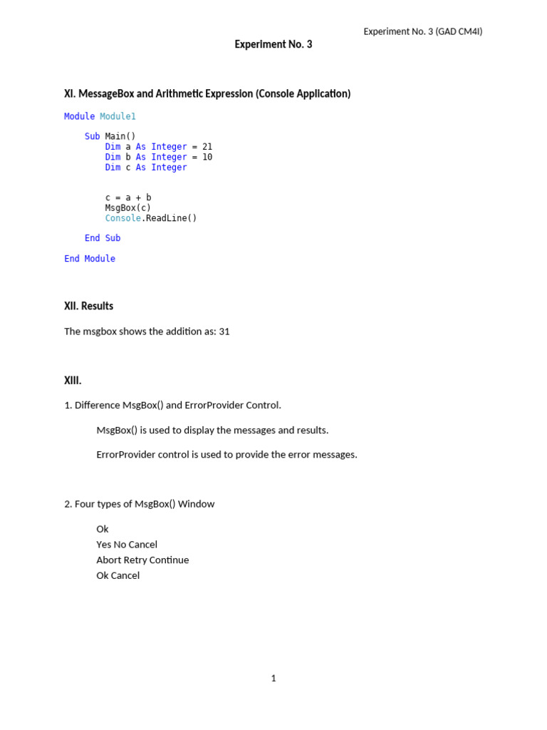 Exp 3 | PDF | Computers | Technology & Engineering