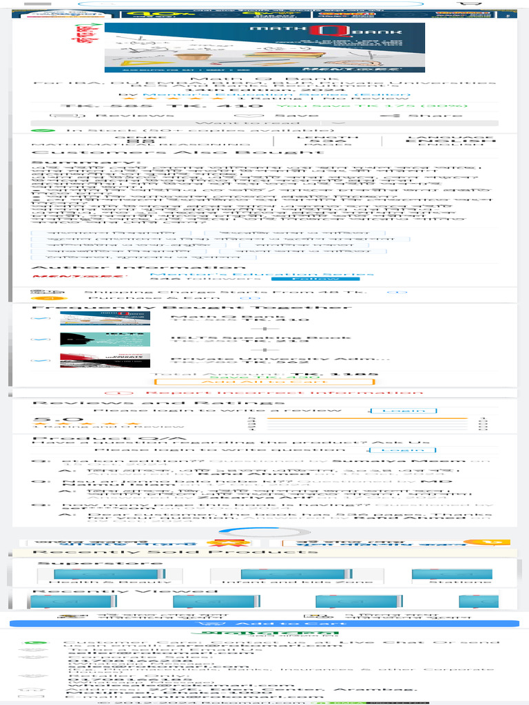 Math Q Bank Mentor's Education Series | PDF