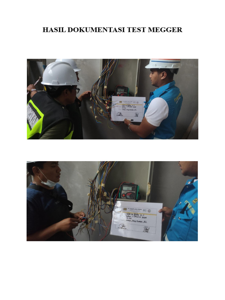 Hasil Dokumentasi Test Megger | PDF