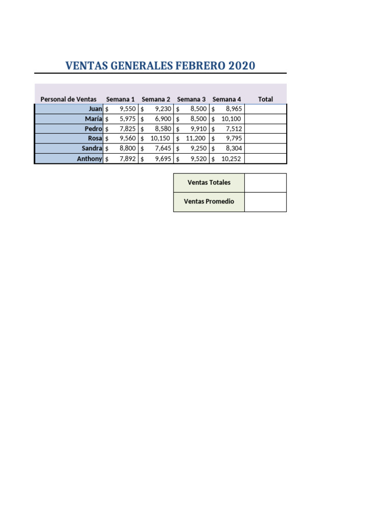 Taller de Excel 01 | PDF