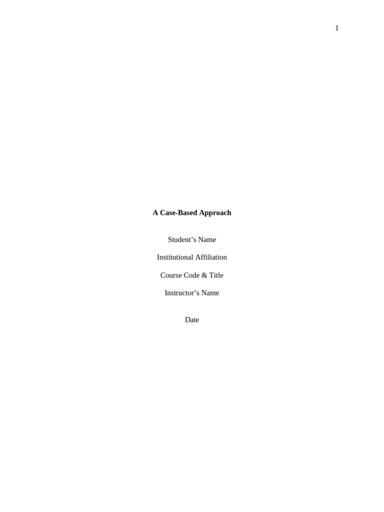 A Case-Based Approach | PDF | Occupational Burnout | Cognitive ...