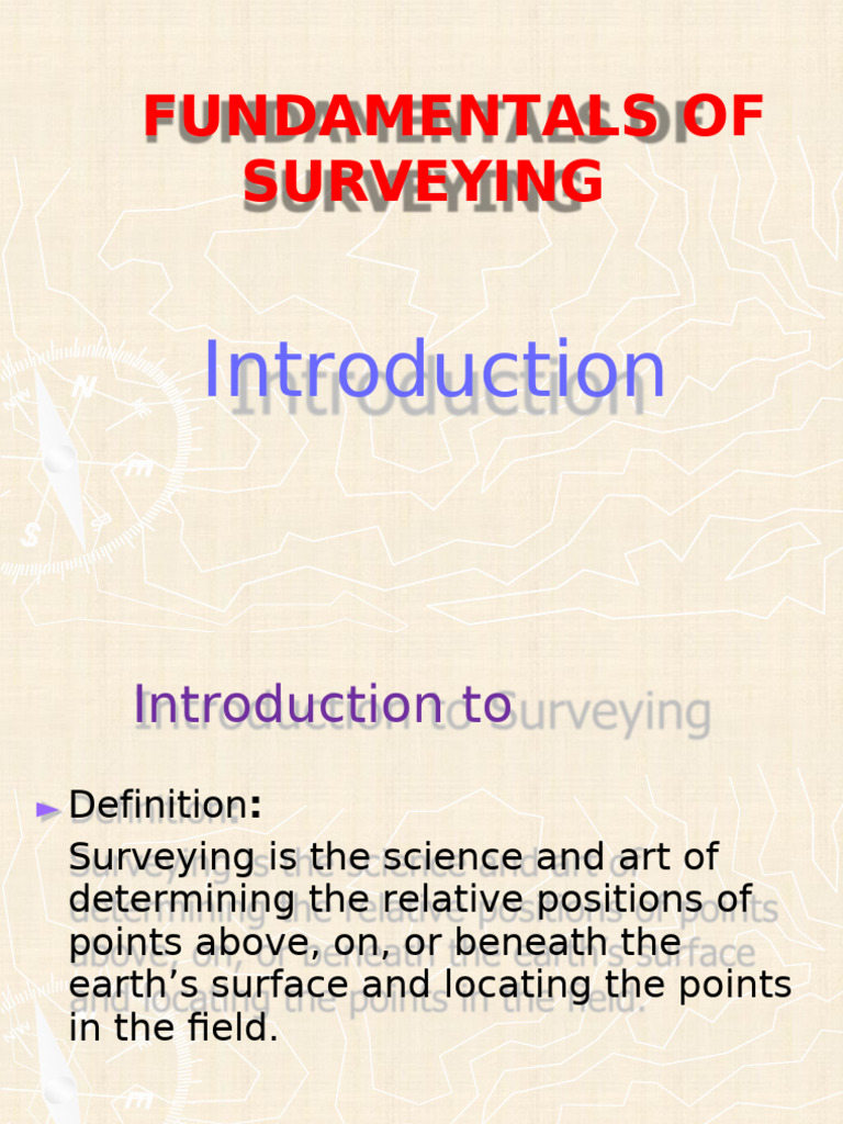 Lesson 1. Introduction to Surveying.1 | PDF | Surveying | Accuracy And Precision