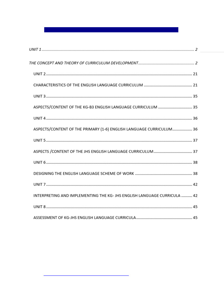 English Language Curriculum Full Note For Jhs | PDF | Curriculum | Learning