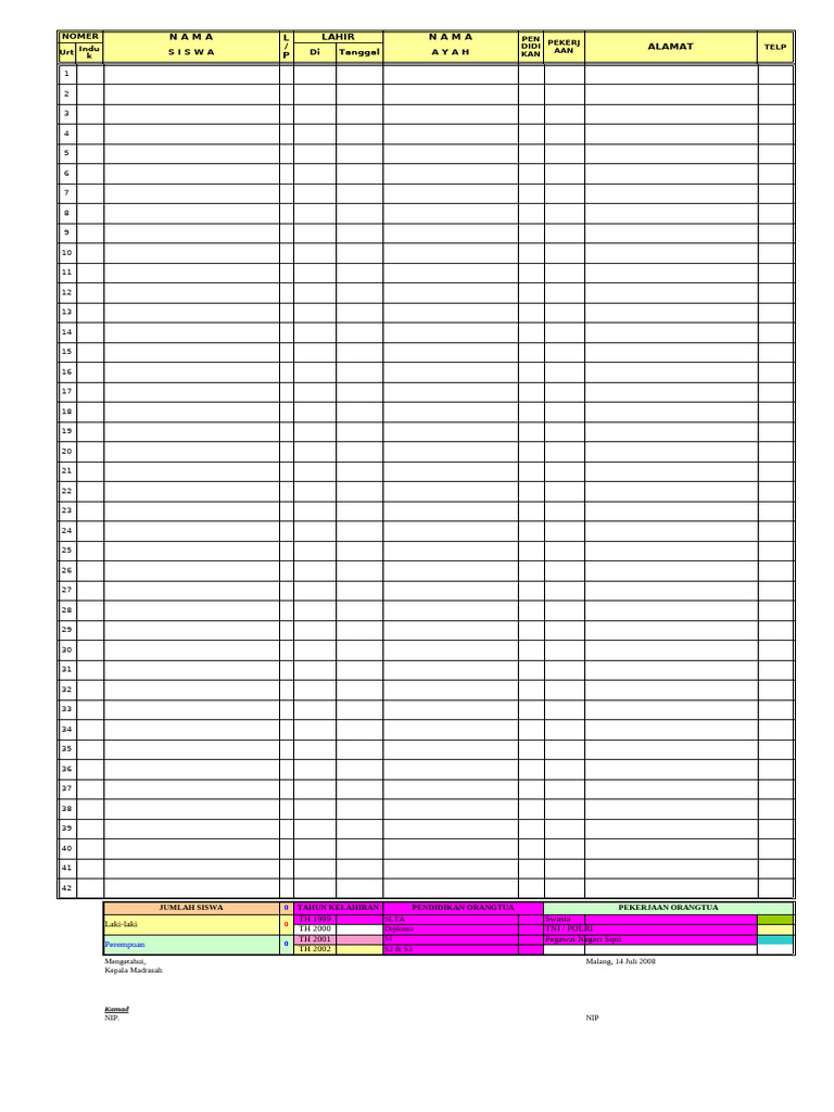 Presensi Siswa | PDF