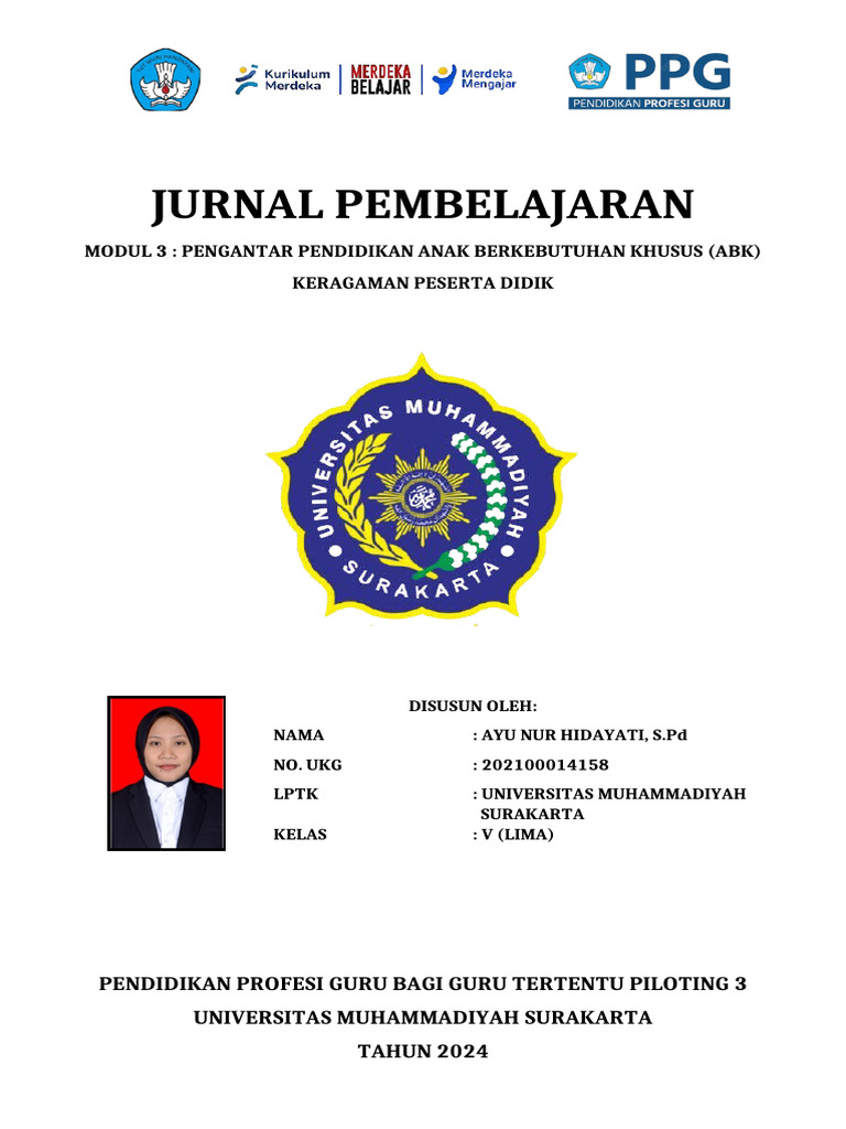 Jurnal Pembelajaran Modul 3 (Pengantar Pendidikan Abk) | PDF