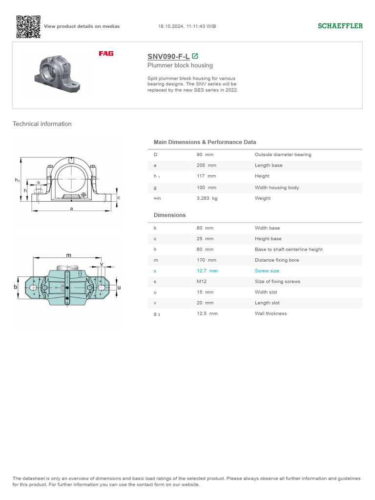 Plummer Block Housing Specs | PDF