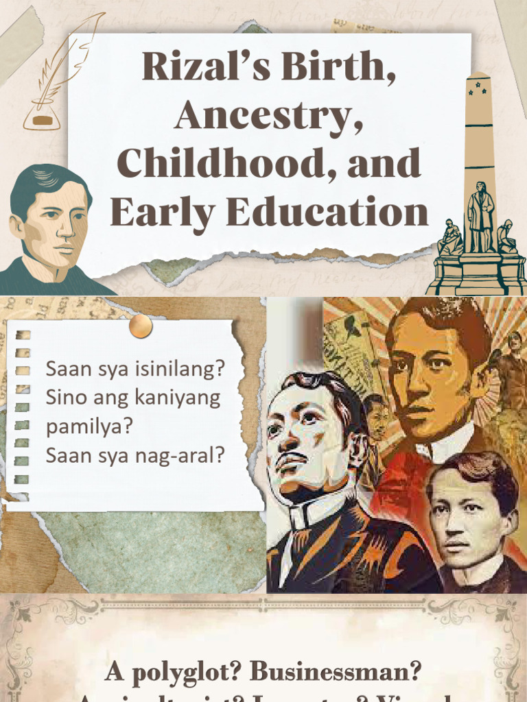 Rizal Birth and Early Education | PDF | Art