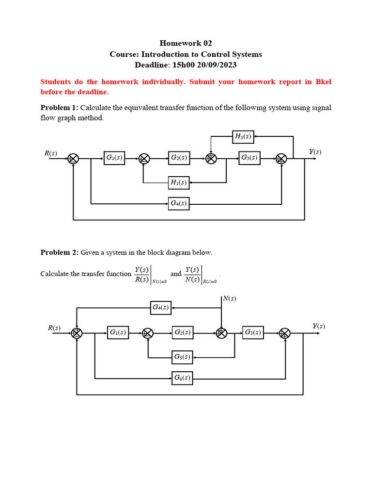 Homework 02_IntroCtrlSys_Semester231_TT01 | PDF | Chess