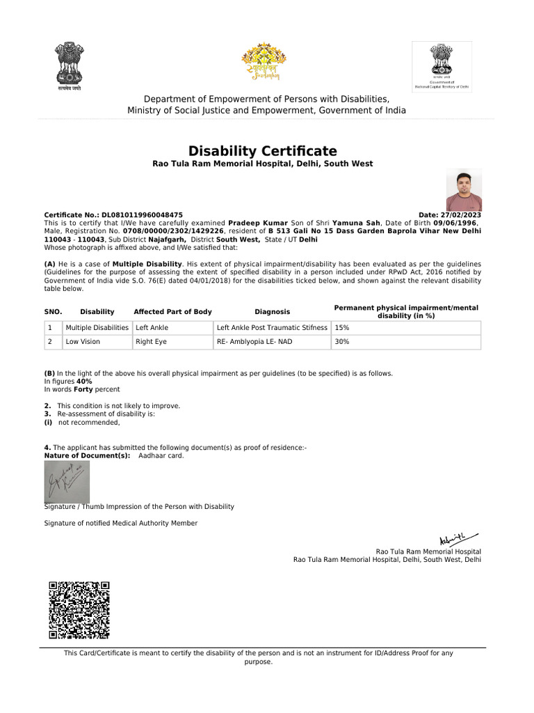 Downloadcertificate (1) (8) | PDF | Disability | Health Care