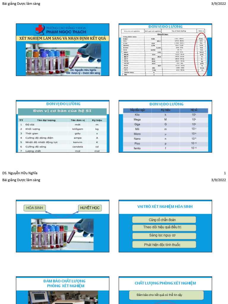 DLS-Xét nghiệm lâm sàng và NĐKQ | PDF