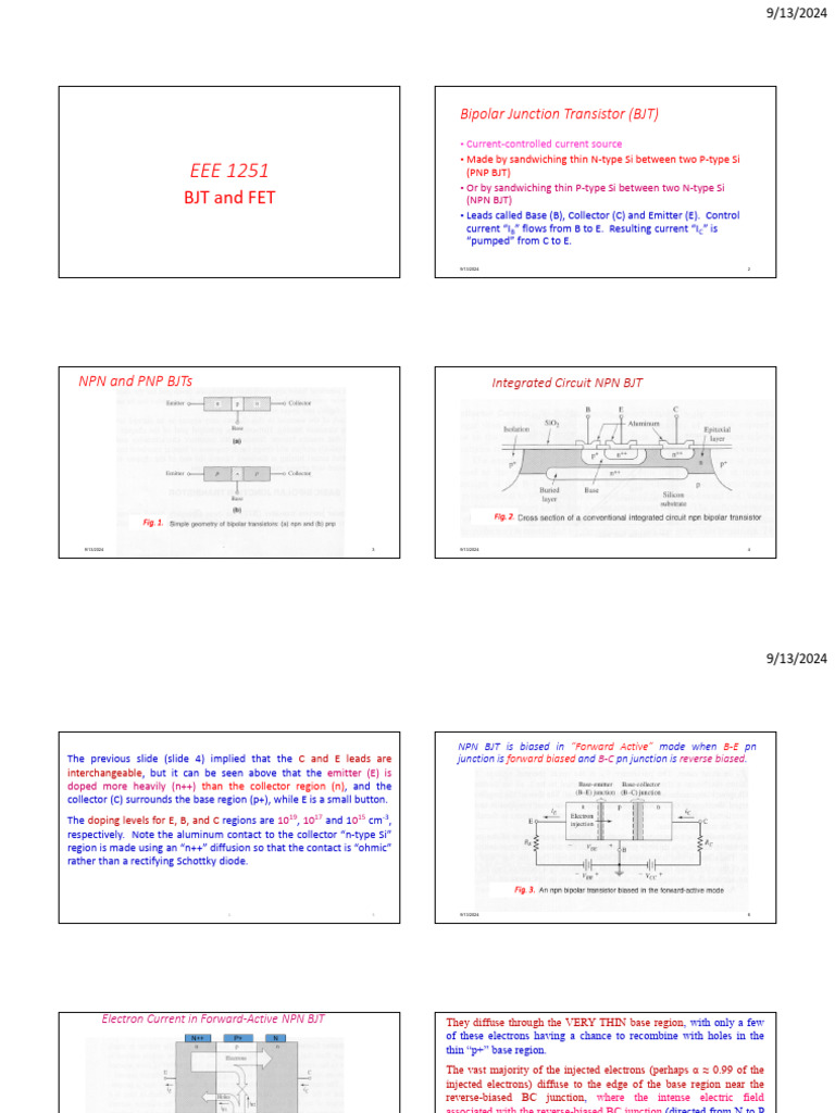 Lecture Slides On BJT and FET | PDF | Bipolar Junction Transistor ...