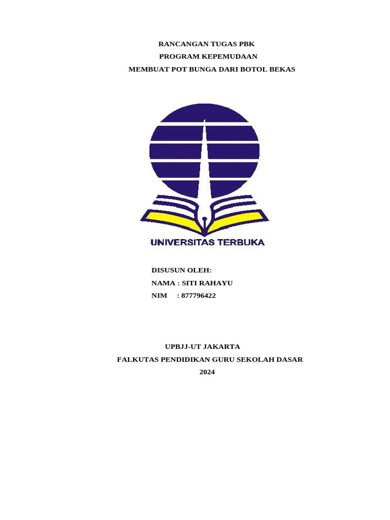 Rancangan Tugas PBK | PDF