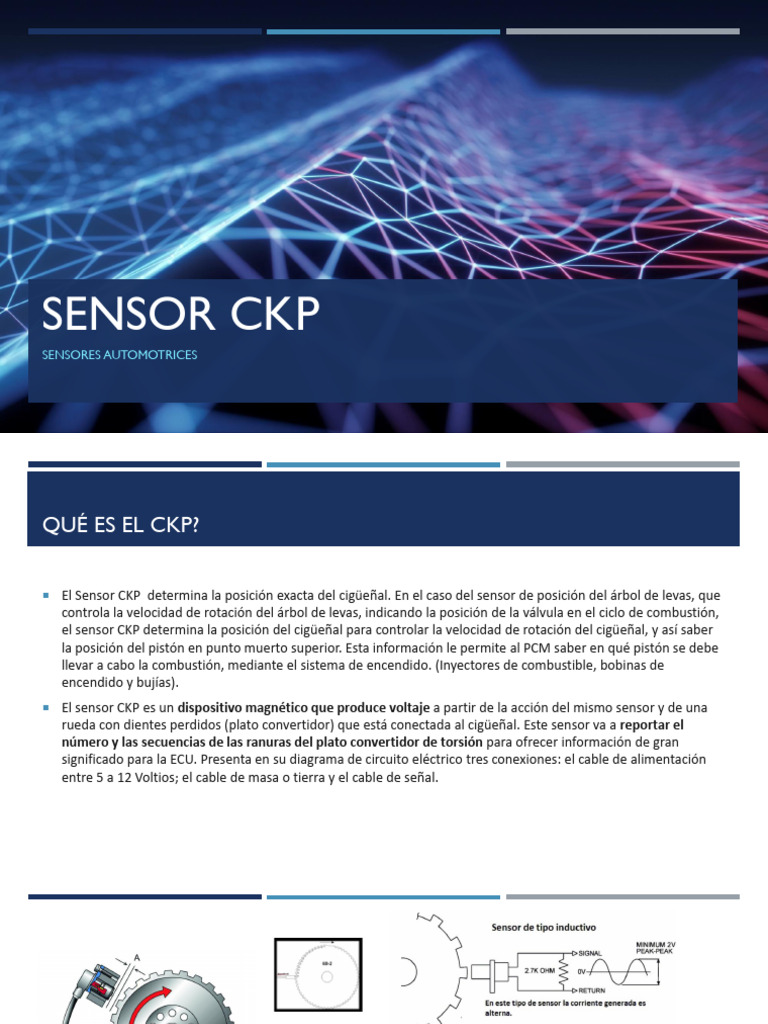 Sensor CKP: Función y Diagnóstico | PDF | Sensor | voltaje
