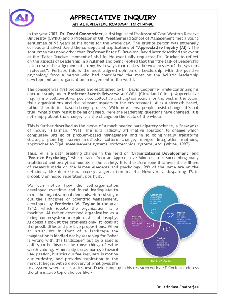 Appreciative Inquiry for Leaders | PDF | Artificial Intelligence ...