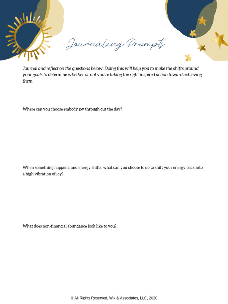 Journaling Exercise Workbook | PDF