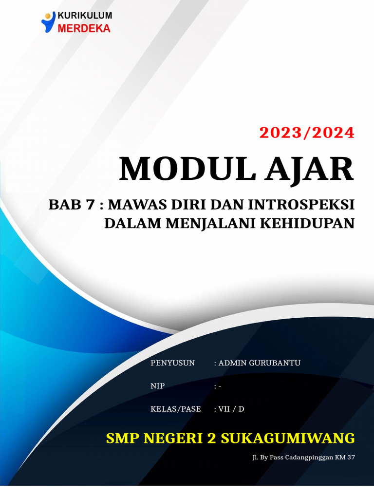 07. MA (MAWAS DIRI DAN INTROSPEKSI DALAM MENJALANI KEHIDUPAN) | PDF