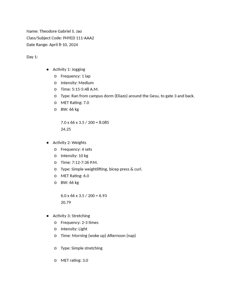 Phyed 111 - The Perfect Fitt For You | PDF | Physical Fitness ...