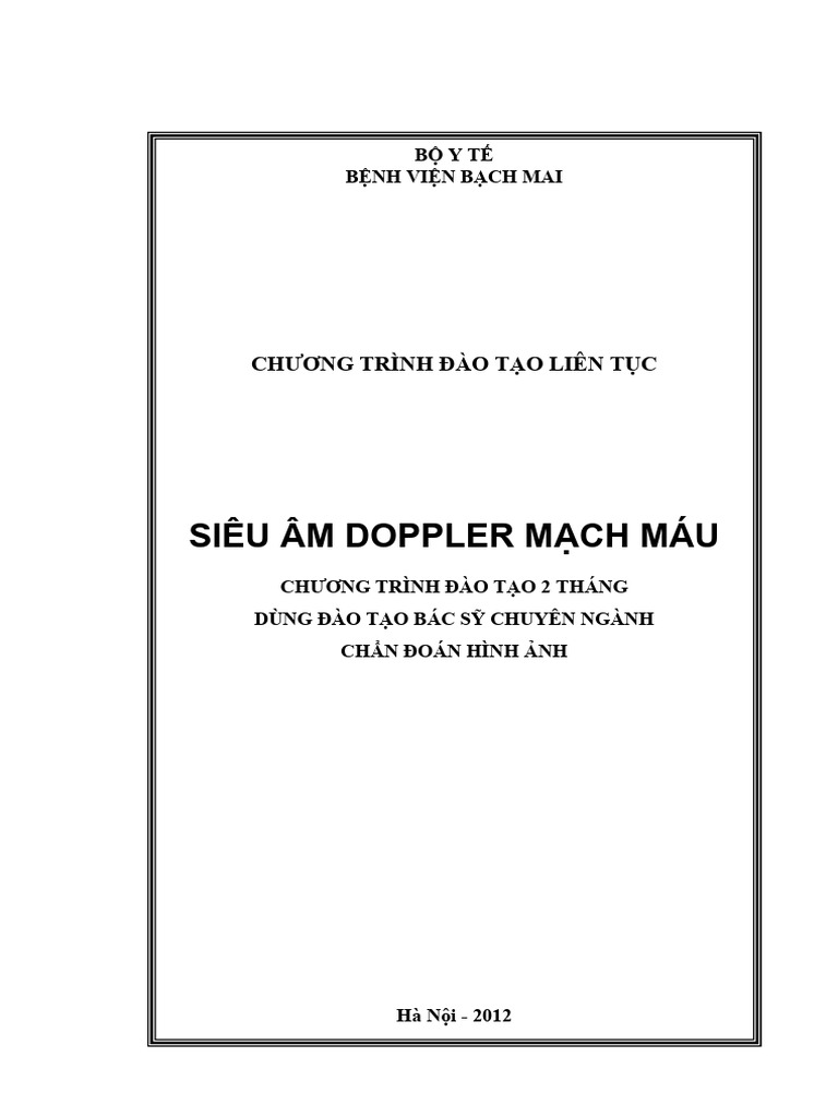 CT Sieu Am Doppler Mach Mau - 2 Thang | PDF