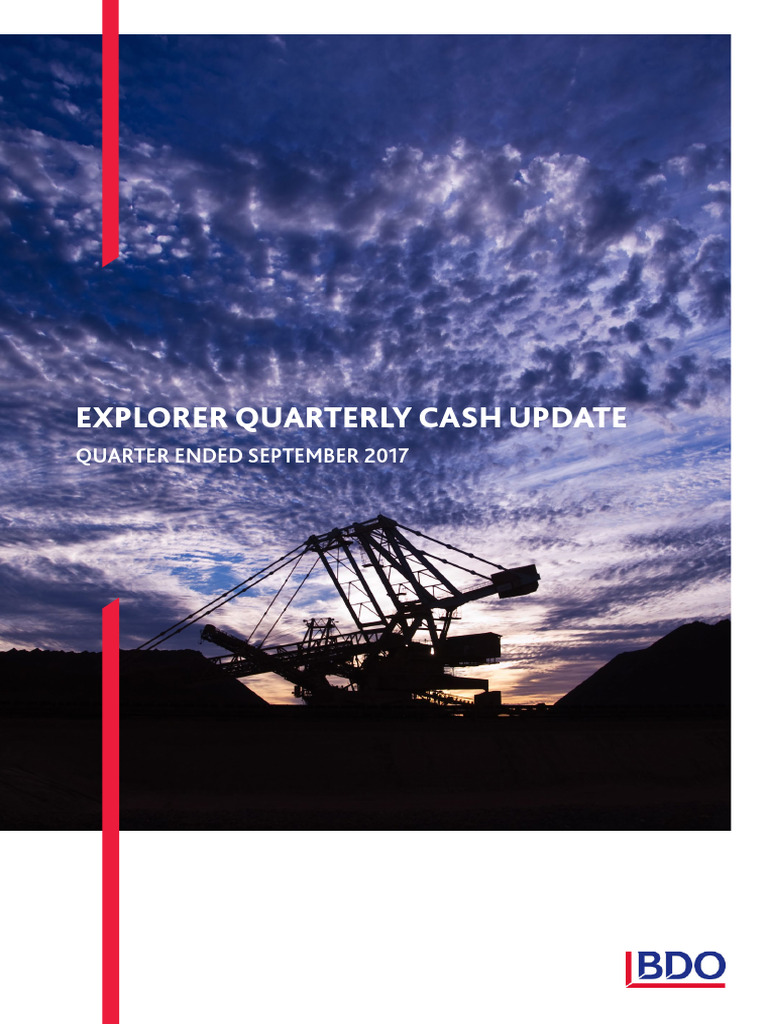 Explorer Quarterly Cash Update: Quarter Ended September 2017 | PDF ...