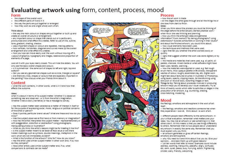 evaluating_artwork_using_form_content_process_mood | PDF | Shape | Feeling