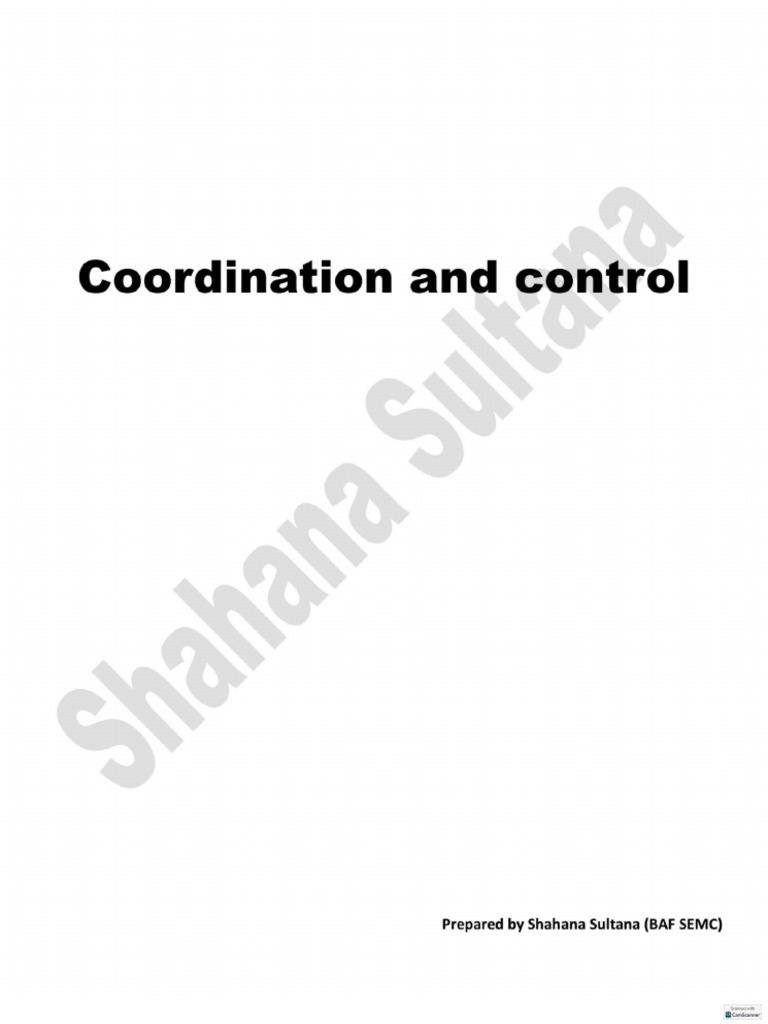 14 Notes Coordination and control | PDF