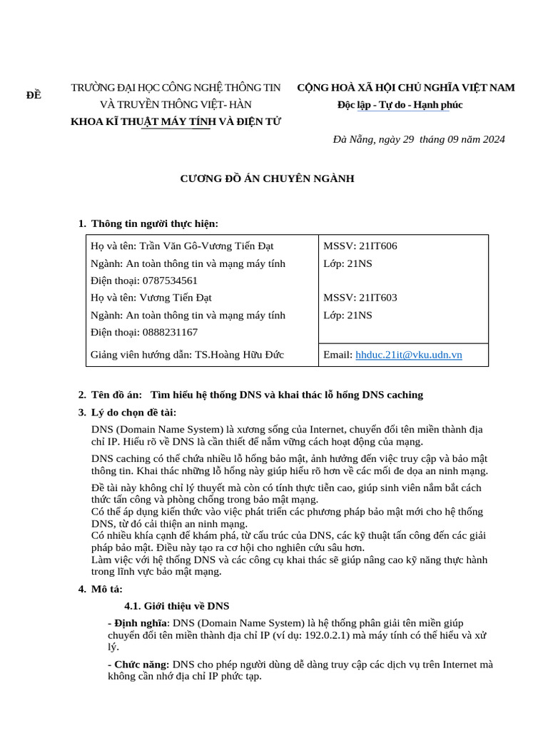 de Cuong Do An | PDF