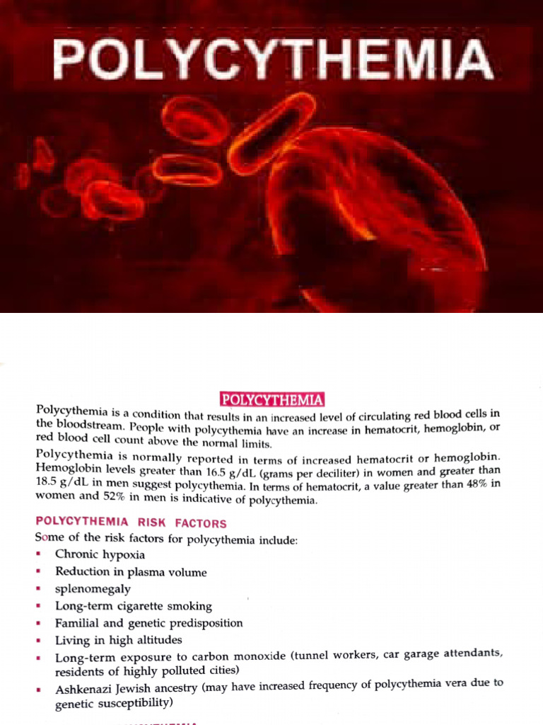 Polycythemia, Thrombocytopenia, Hemophilia | PDF