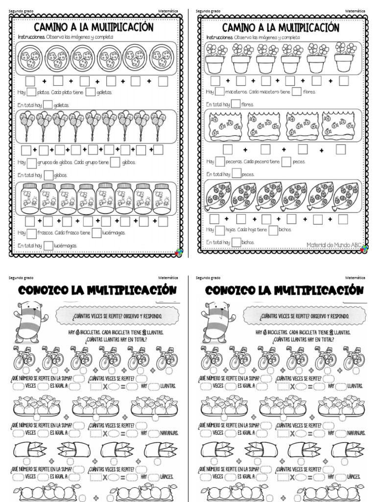 Actividades de Multiplicación 2° Grado | PDF