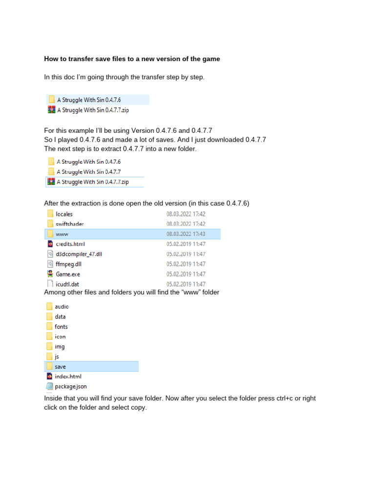 How To Transfer Save Files To A New Version of The Game | PDF | Games ...