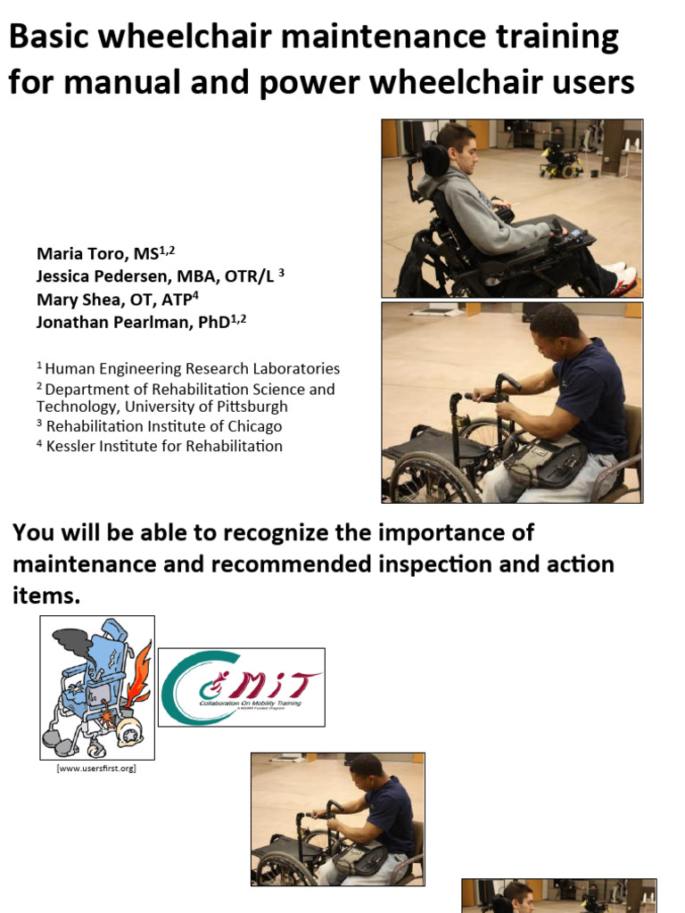 ResourceArticle Basic Wheelchair Maintenance Training For Manual and ...