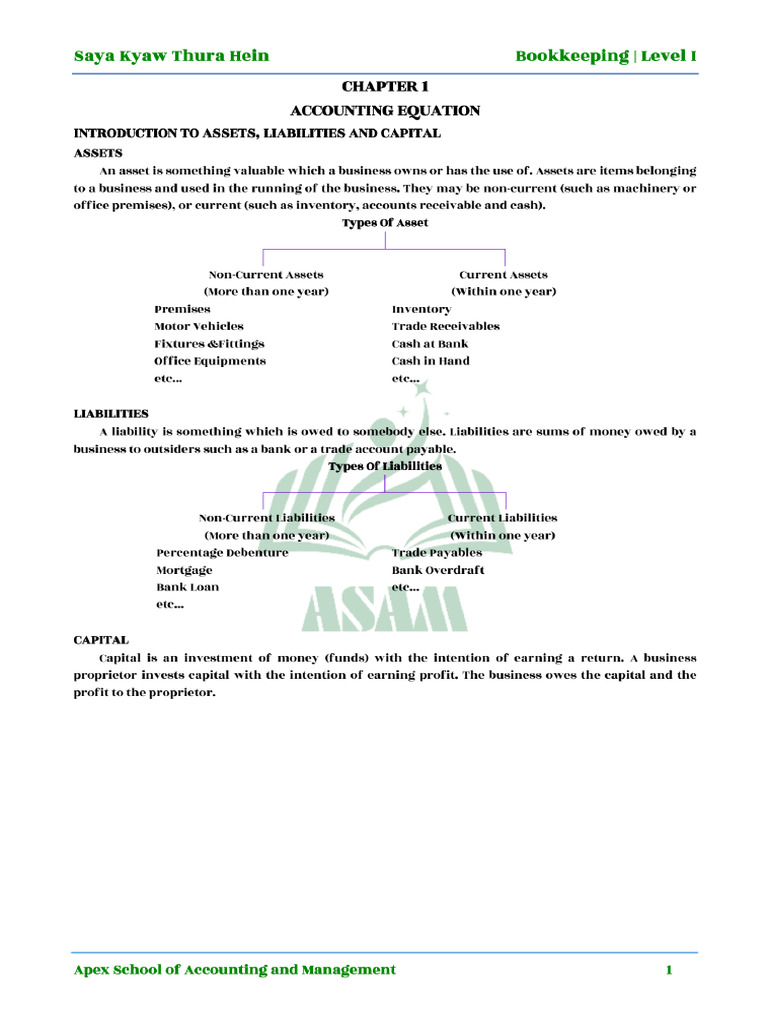 Book Keeping Level 1 Pdf