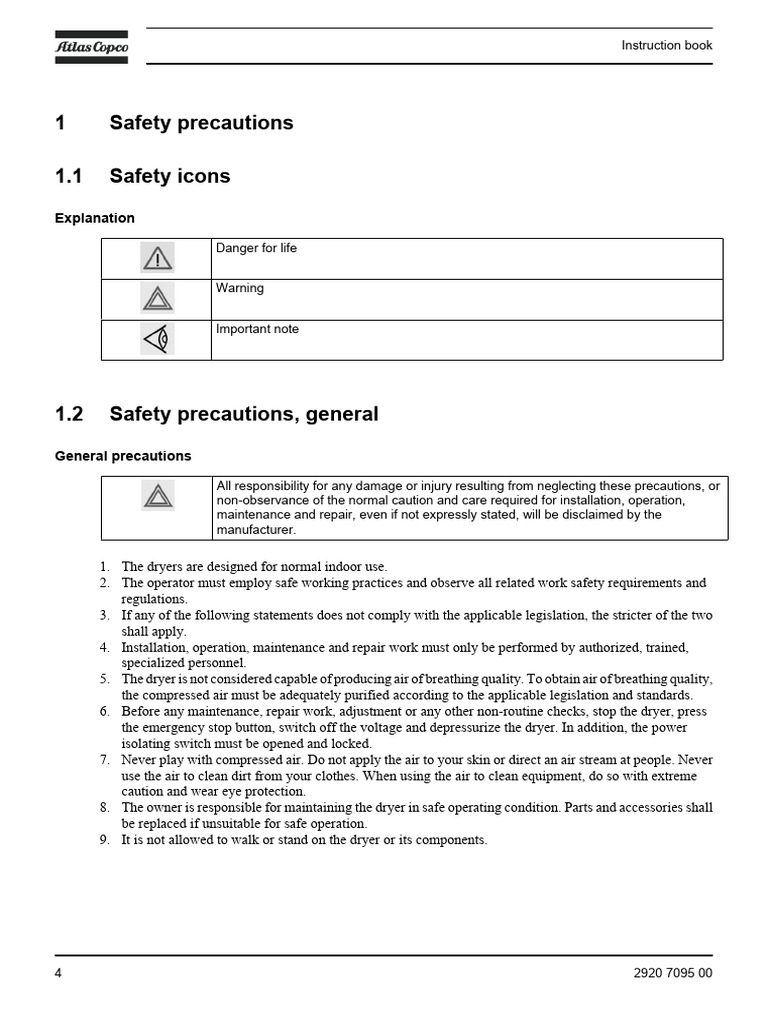 1 Safety precautions | PDF