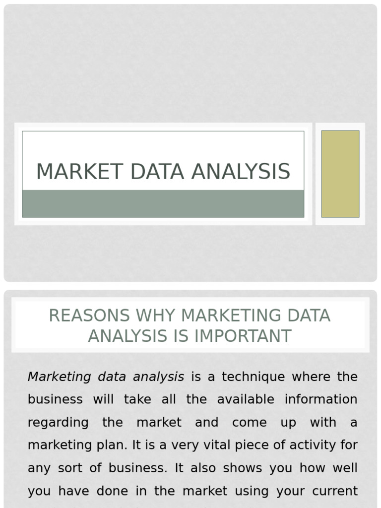 WEEK 7 - Market Data Analysis | PDF | Marketing | Data Analysis