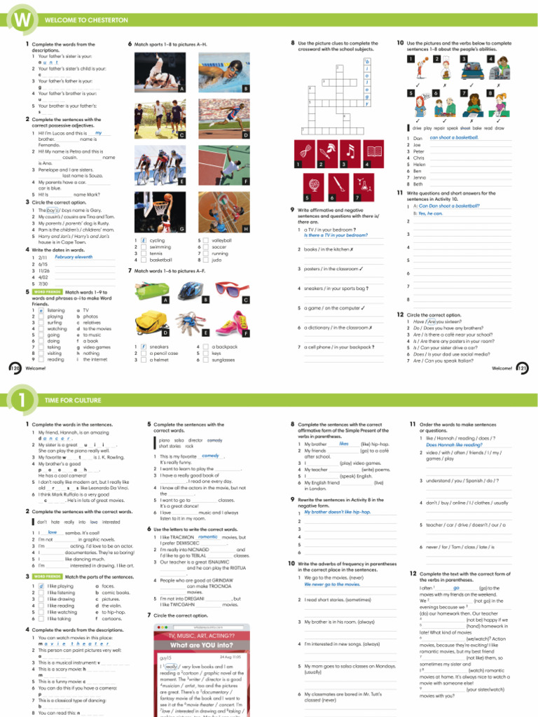 Wider World 2 - Welcome to Unit 3 (Workbook) | PDF