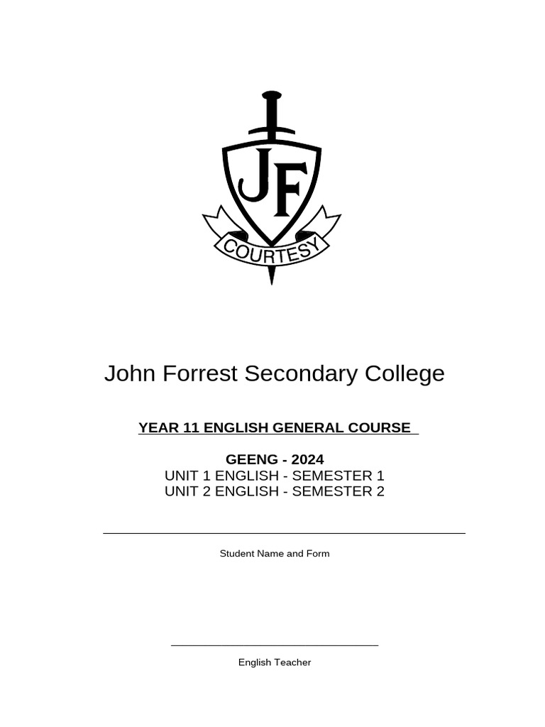 Year 11 General English Course Overview | PDF | Reading Comprehension ...
