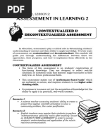 Contextualized and Decontextualize Assessment | PDF