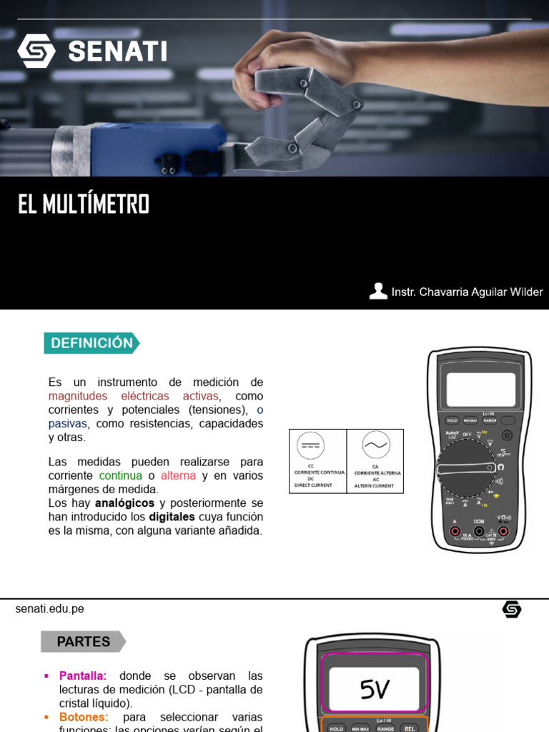 005 - El Multímetro | PDF | Capacidad | Diodo