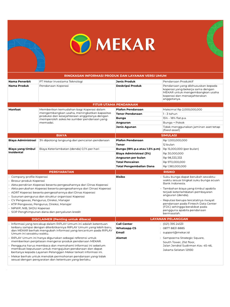 MEKAR_RIPLAY-UMUM-Pendanaan_Koperasi | PDF