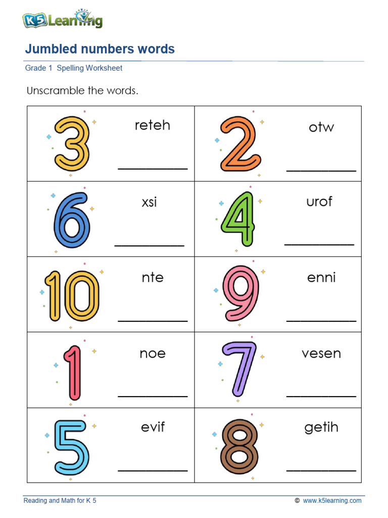 Grade 1 Jumbled Word 5rc | PDF