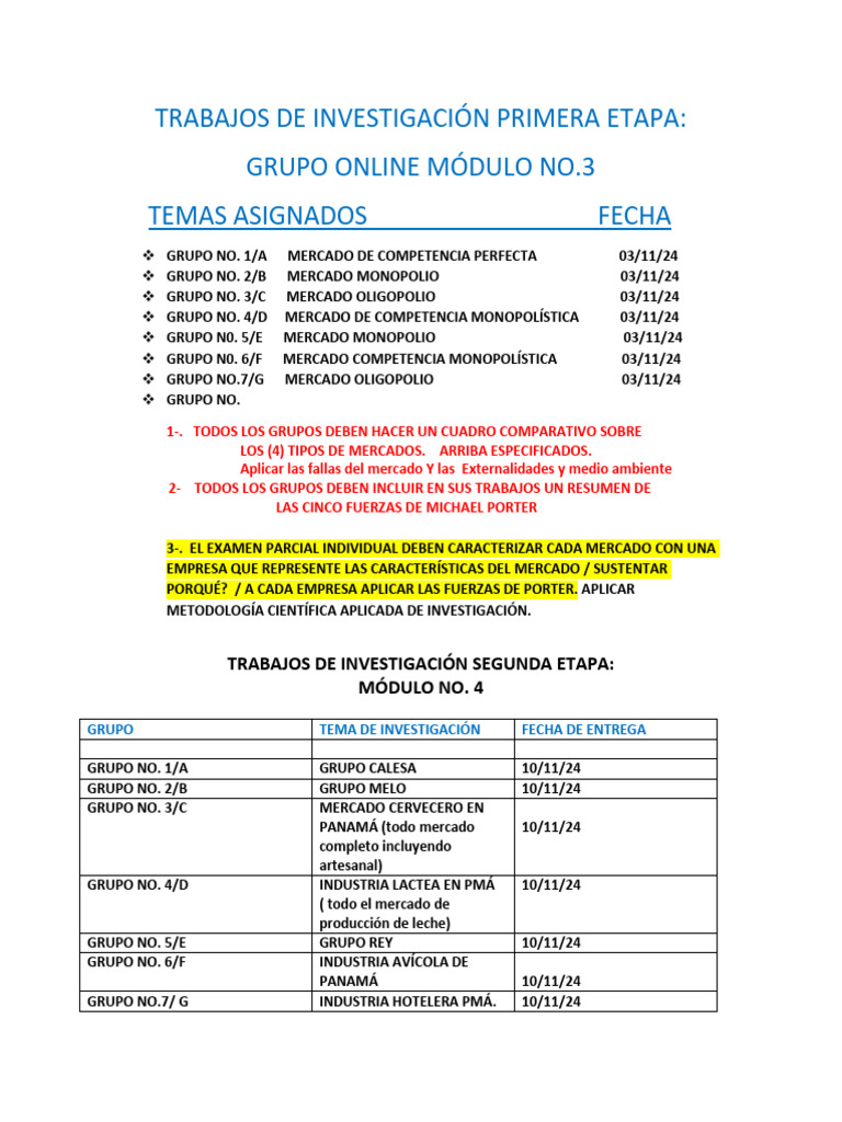 Asignacion de Casos Finales Como Examen Final | PDF | Mercado (economía) | Monopolio
