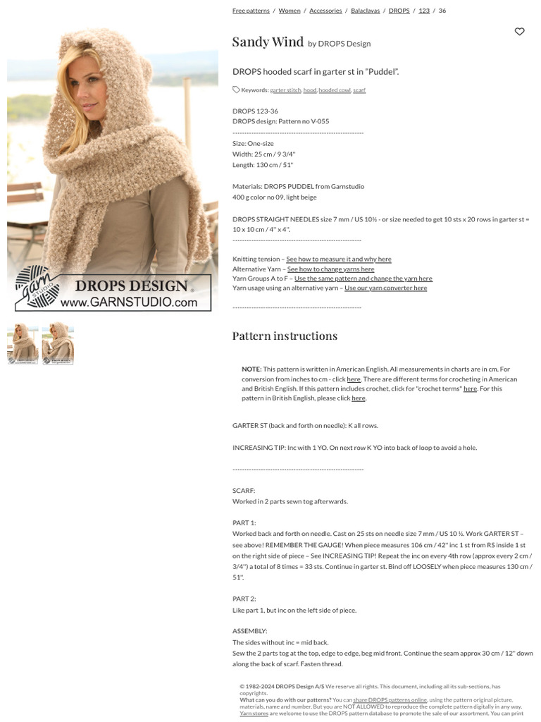 Sandy Wind - DROPS 123-36 - Free Knitting Patterns by DROPS Design ...