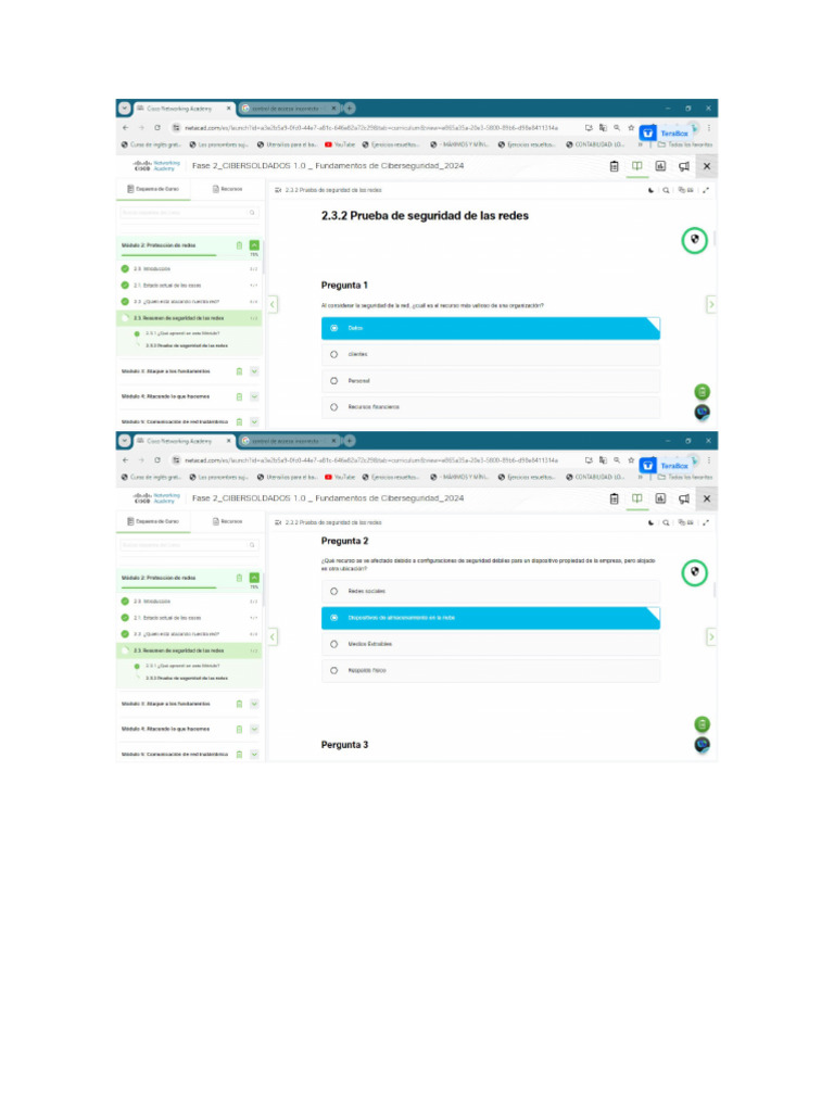 Cuestionario 02 Prueba de La Seguridad de Las Redes | PDF