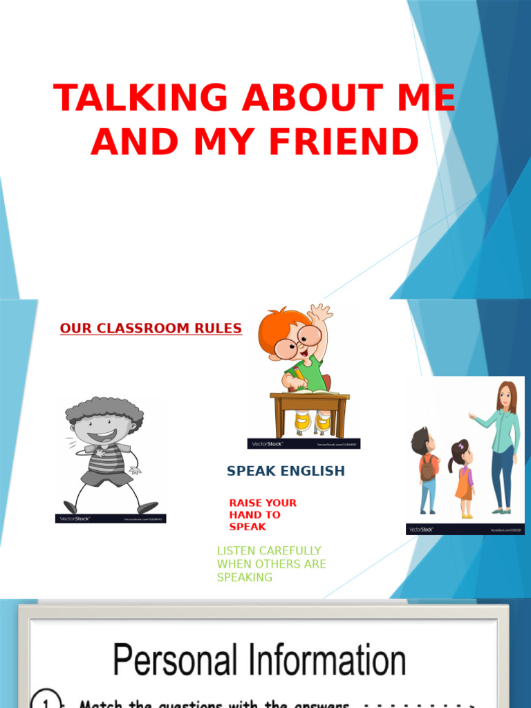 TALKING ABOUT ME AND MY FRIEND - PPTX 2024 | PDF