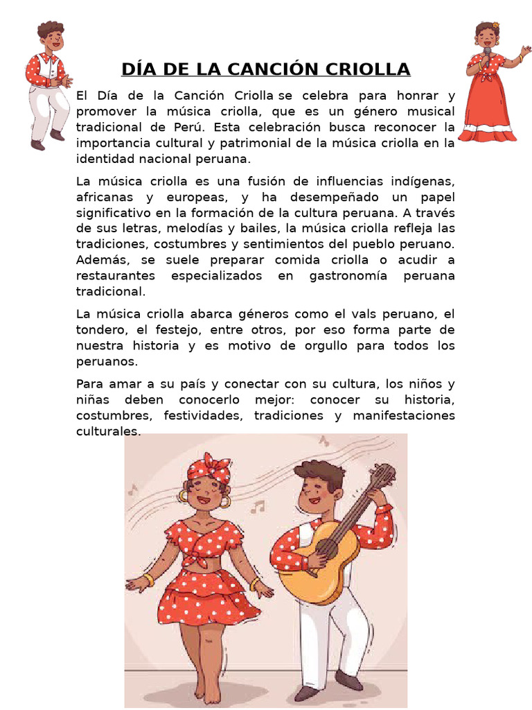 Día de La Canción Criolla | PDF