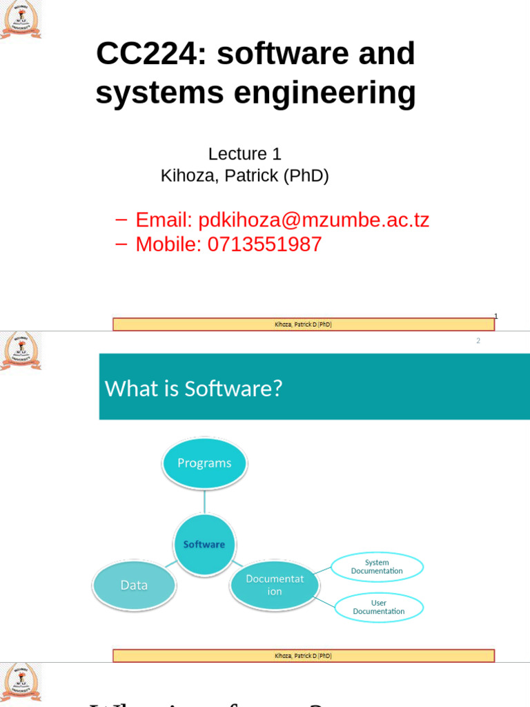 Lectur 1 - 2023-2024 - Software Engineering | PDF | Modular Programming ...