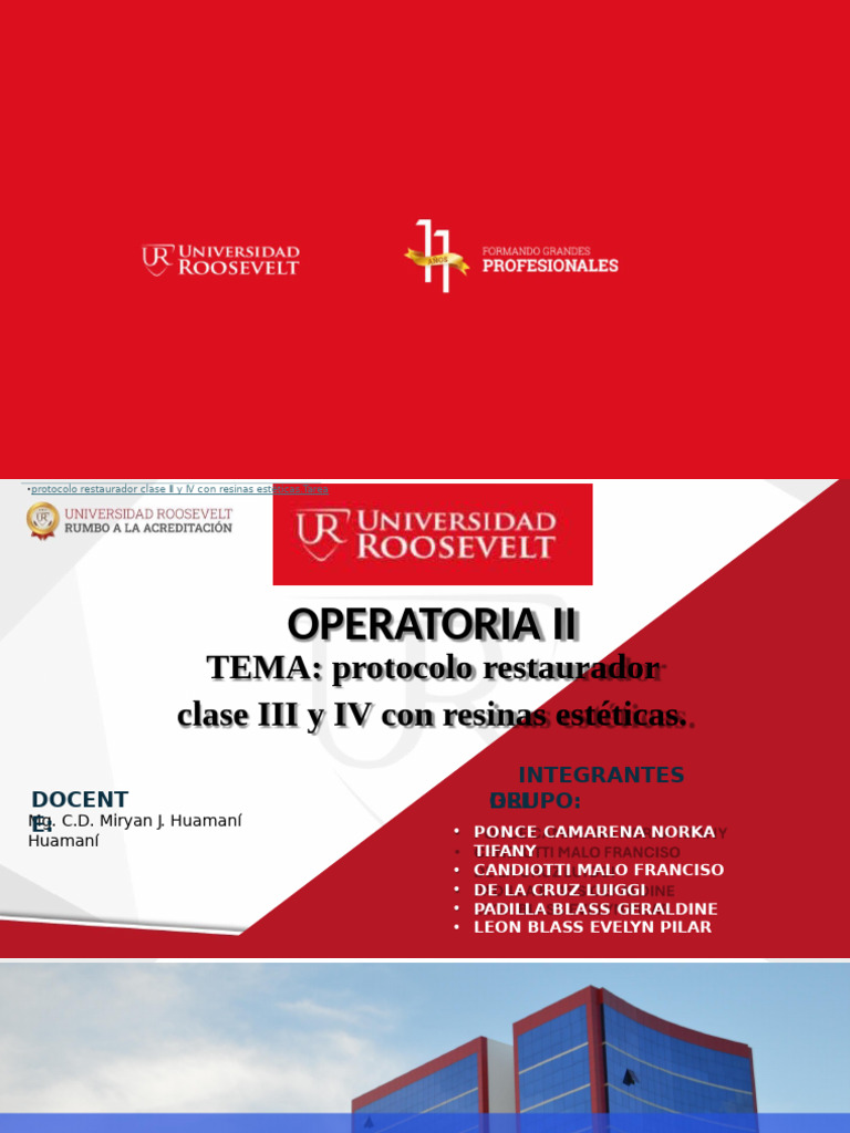 PROTOCOLO DE RESTAURACIONES CLASE III Y IV | PDF | Esmalte de dientes ...