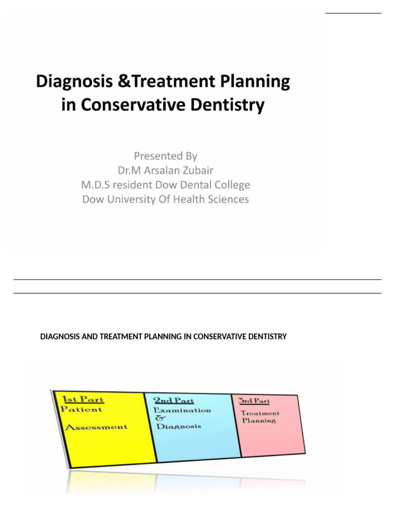 DIAGNOSIS AND TREATMENT PLANNING IN CONS | PDF