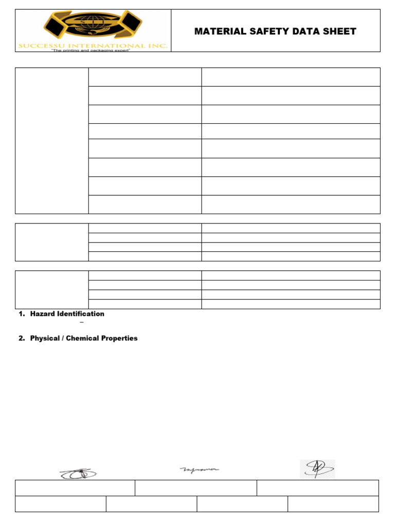 Appendix 5.2a Hazard Identification and Assessments Raw Materials and ...