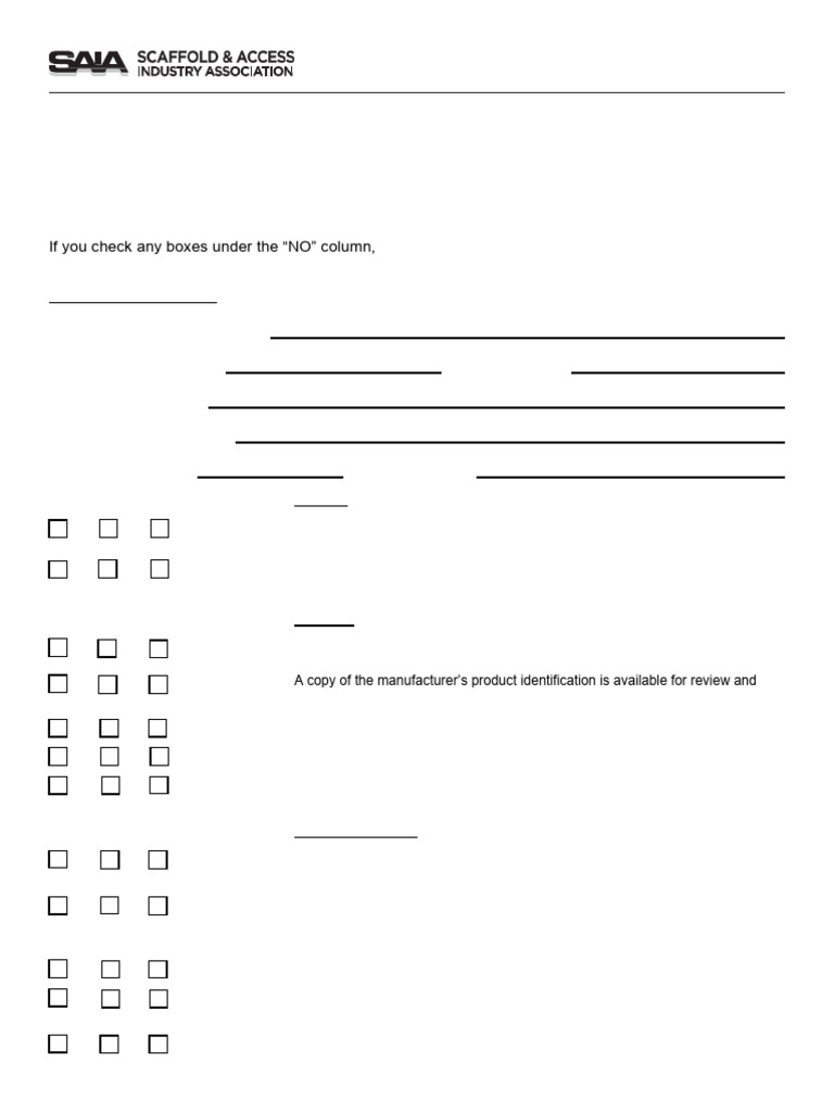 Shoring Safety Inspection Checklist-Installation - 04-03-21 | PDF ...
