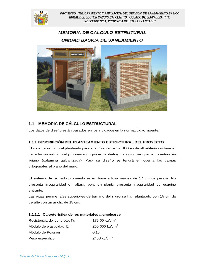 Memoria Estructura Ubs Llupa | PDF | Fundación (Ingeniería) | Hormigón